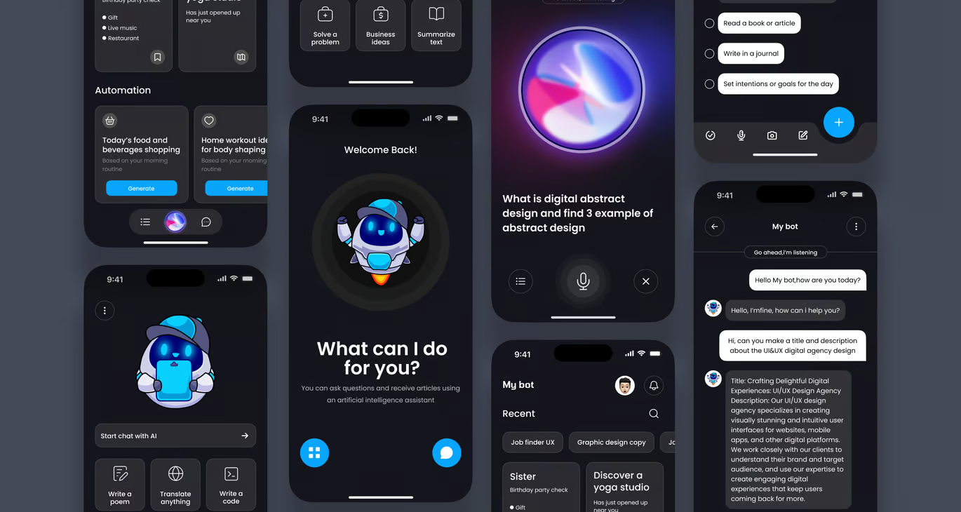 Powerful and Intuitive Chat AI App UI 🤖📱 by Stacy Tran on Dribbble
