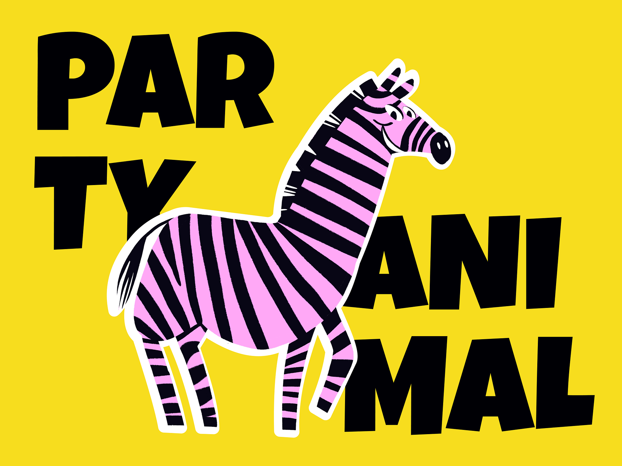 Cute Animal Idioms Sticker Design: Zebra by tubik.arts on Dribbble