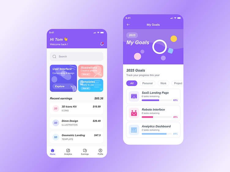 DesignVault - App UI Design by Muhammad Fakhar on Dribbble