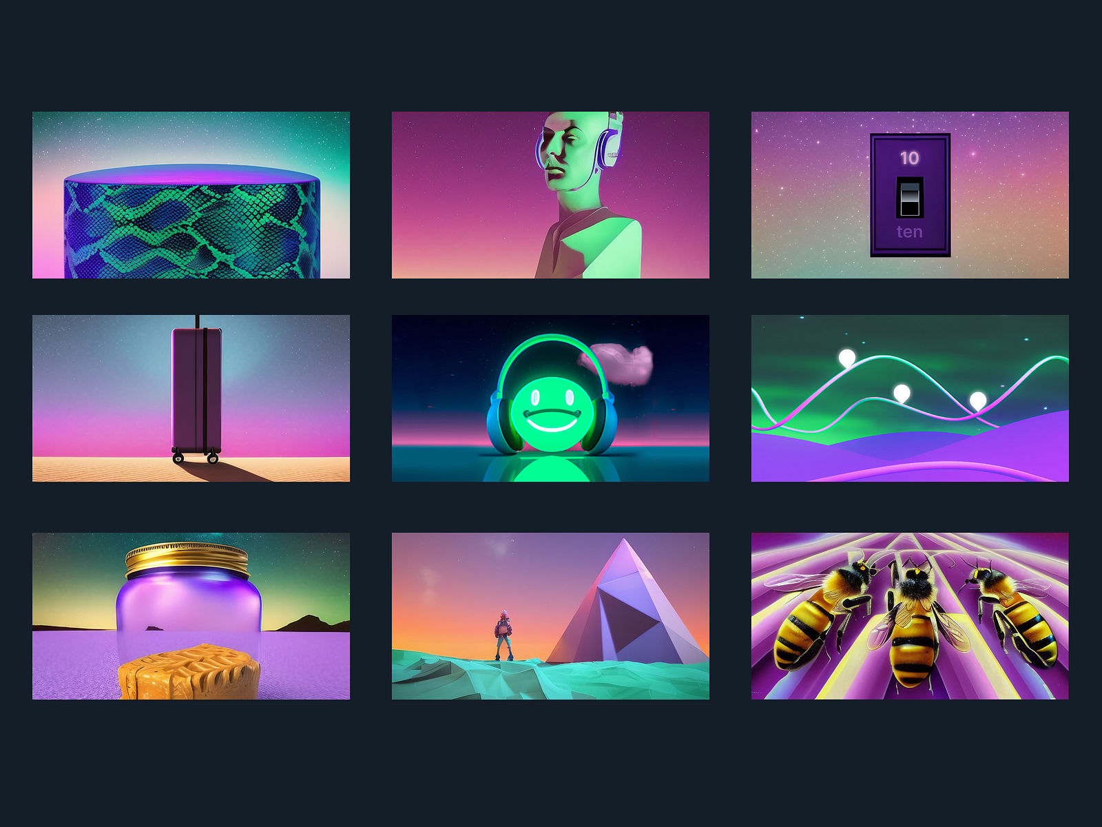 AI-generated blog images by Deepgram on Dribbble