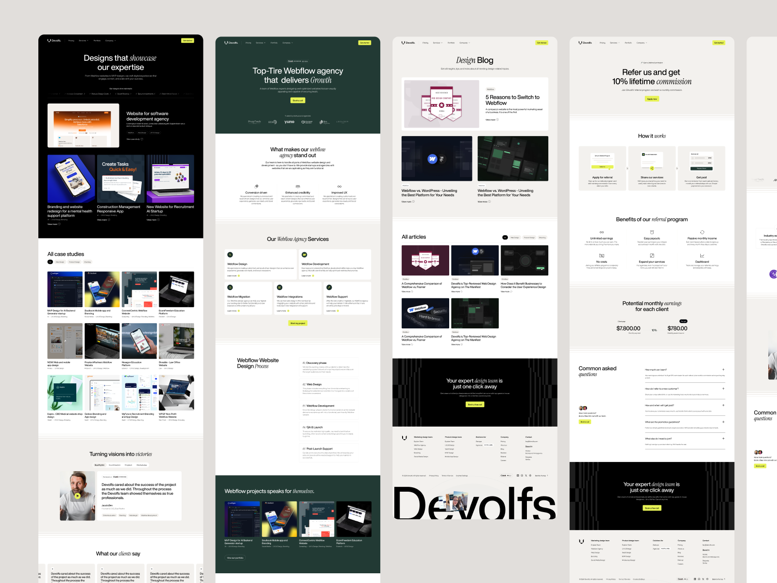 Devolfs design agency website by leonardophoenix for Devolfs on Dribbble