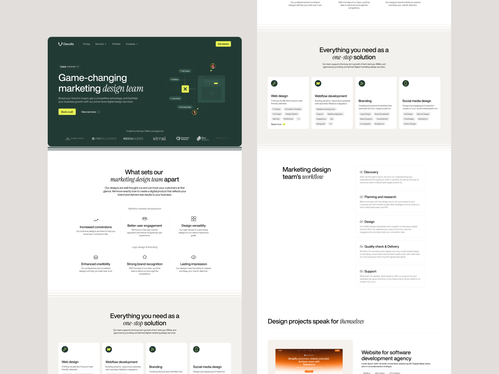 Devolfs design agency website by leonardophoenix for Devolfs on Dribbble