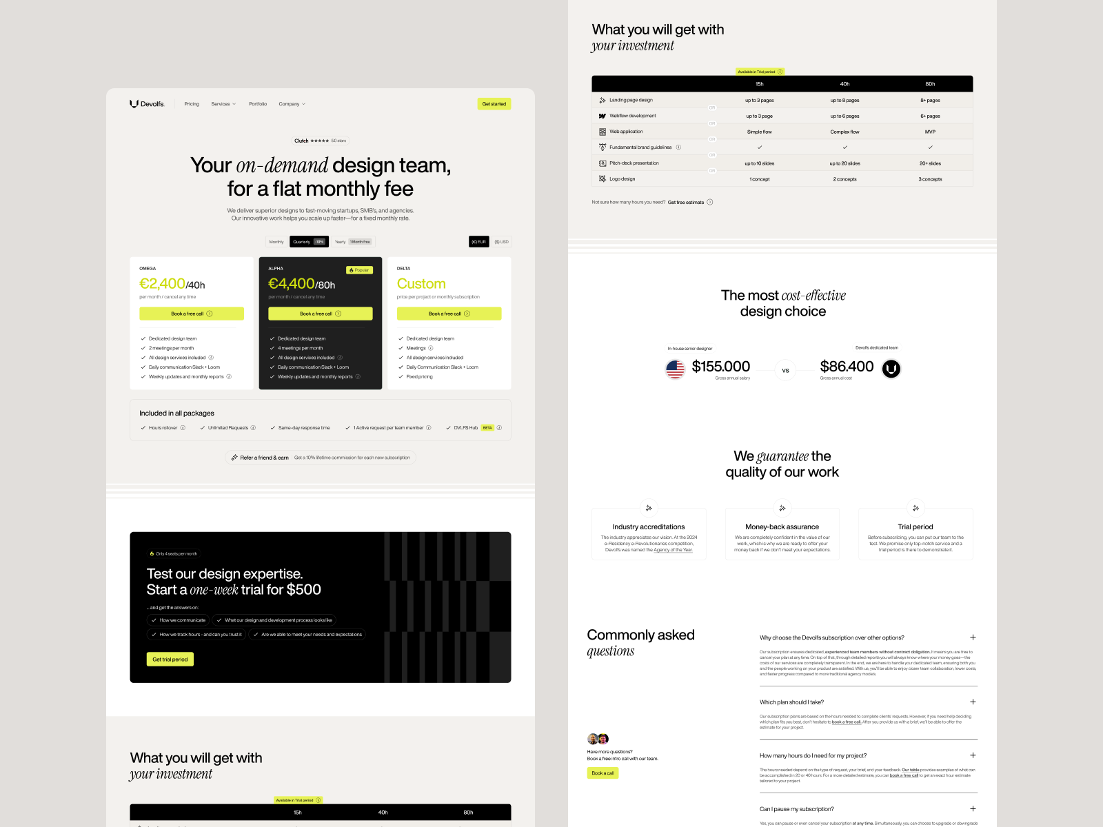 Devolfs design agency website by leonardophoenix for Devolfs on Dribbble