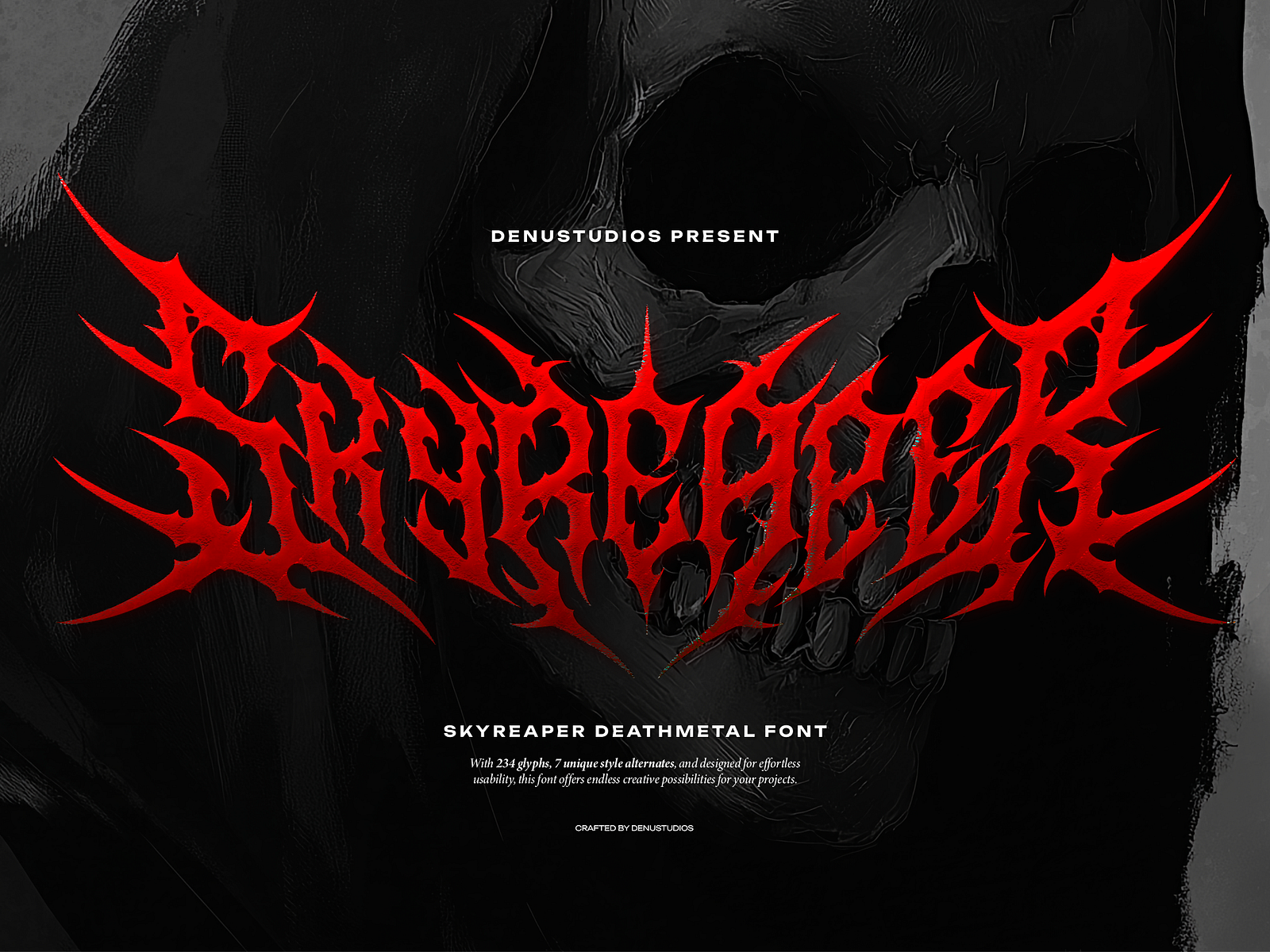 Skyreaper | Death Metal Font by Denu Studios on Dribbble