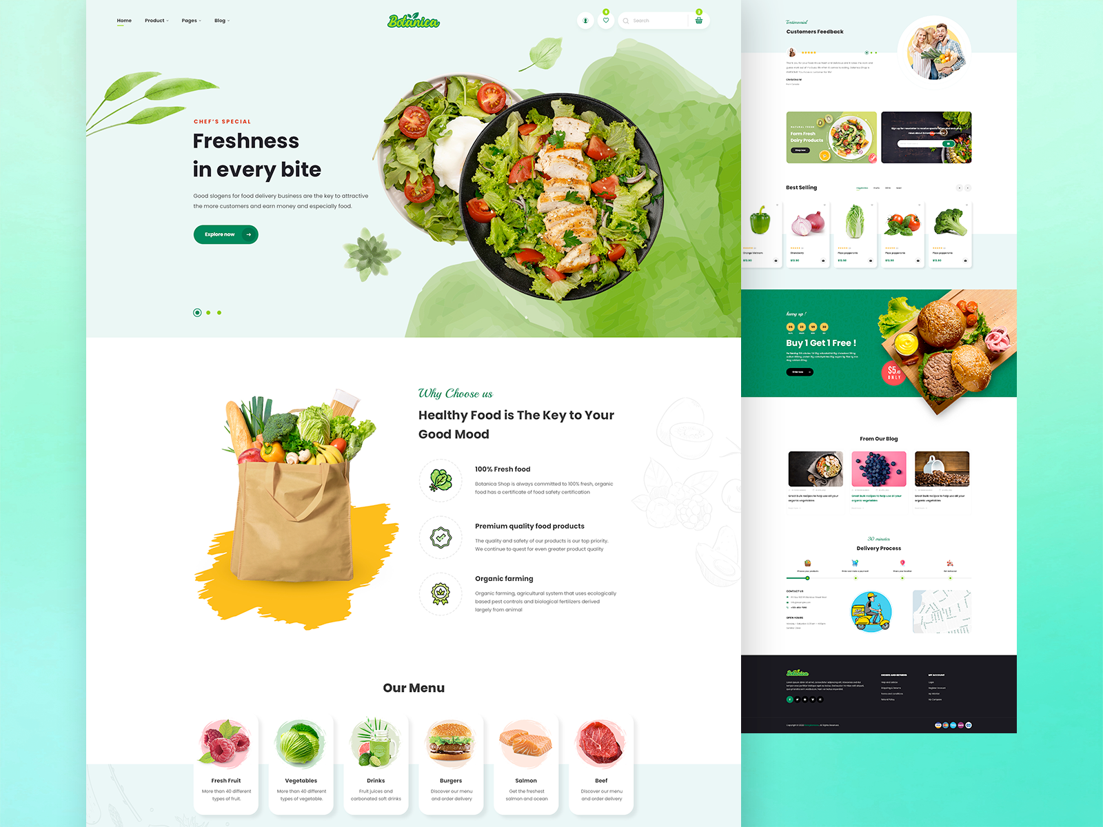 Botanica - Food Shop Tailwind CSS WooCommerce Theme by Rising Bamboo on ...