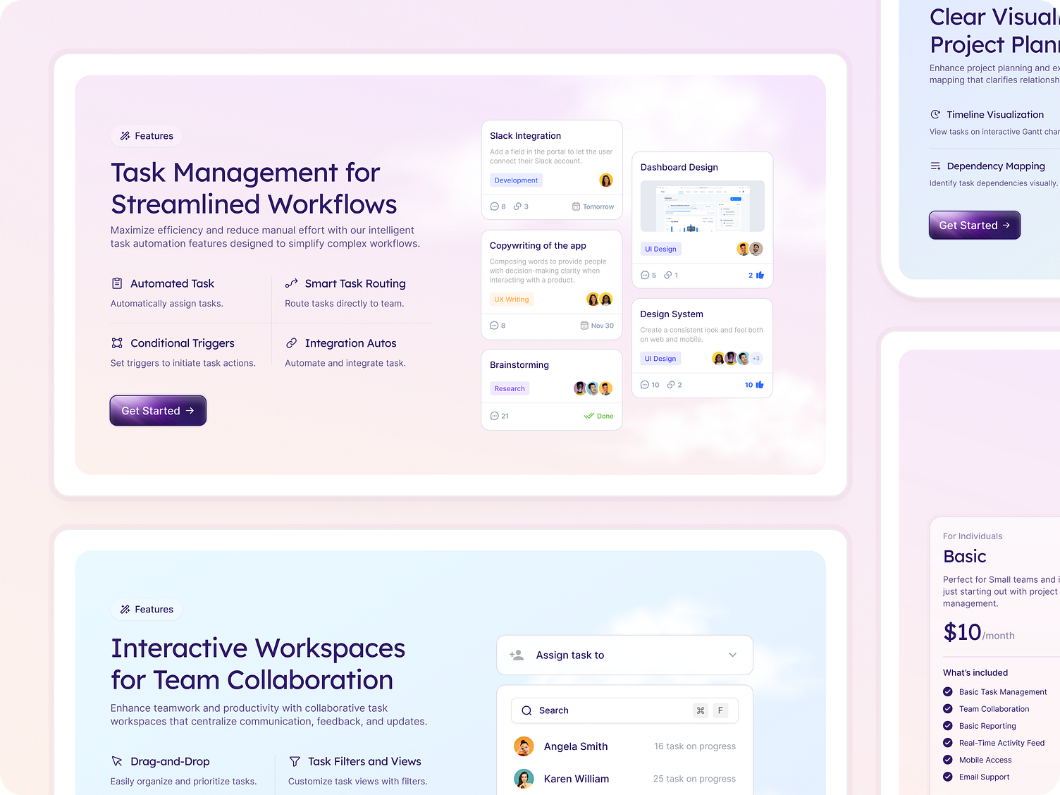 Flowzy - Project Management Website Feature Section by Illiyin Studio ...
