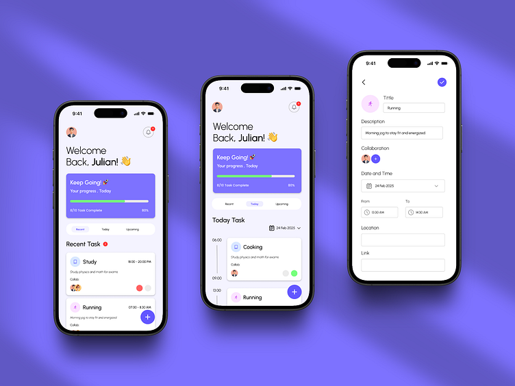 Task Management App UI Design by uixrizky on Dribbble