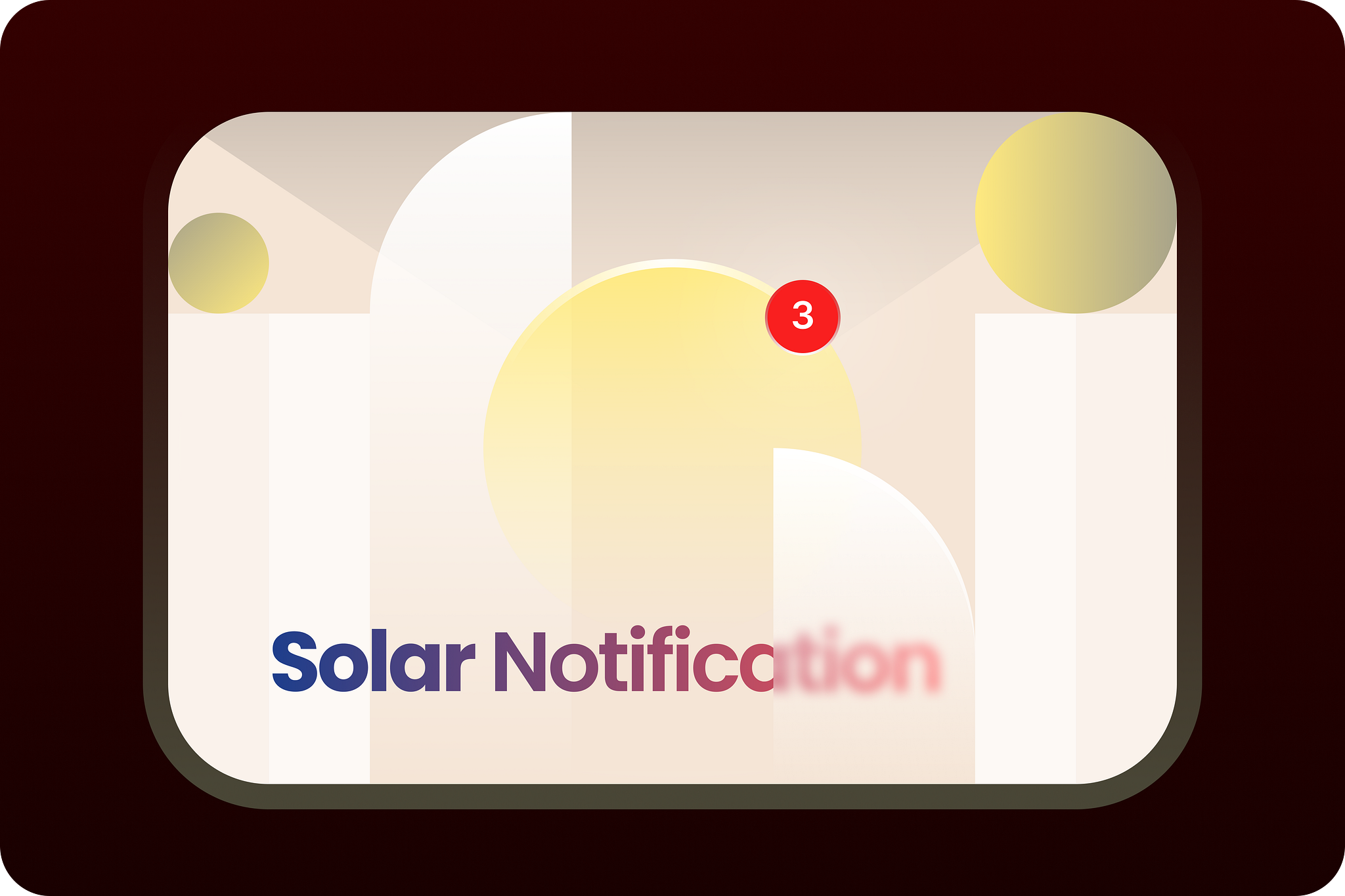 Solar Notification Illustration by Lucian Tudorache on Dribbble