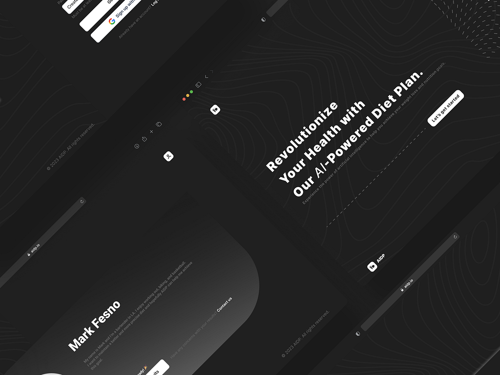 AIDP - Artificial Intelligence Diet Planning by Docks on Dribbble