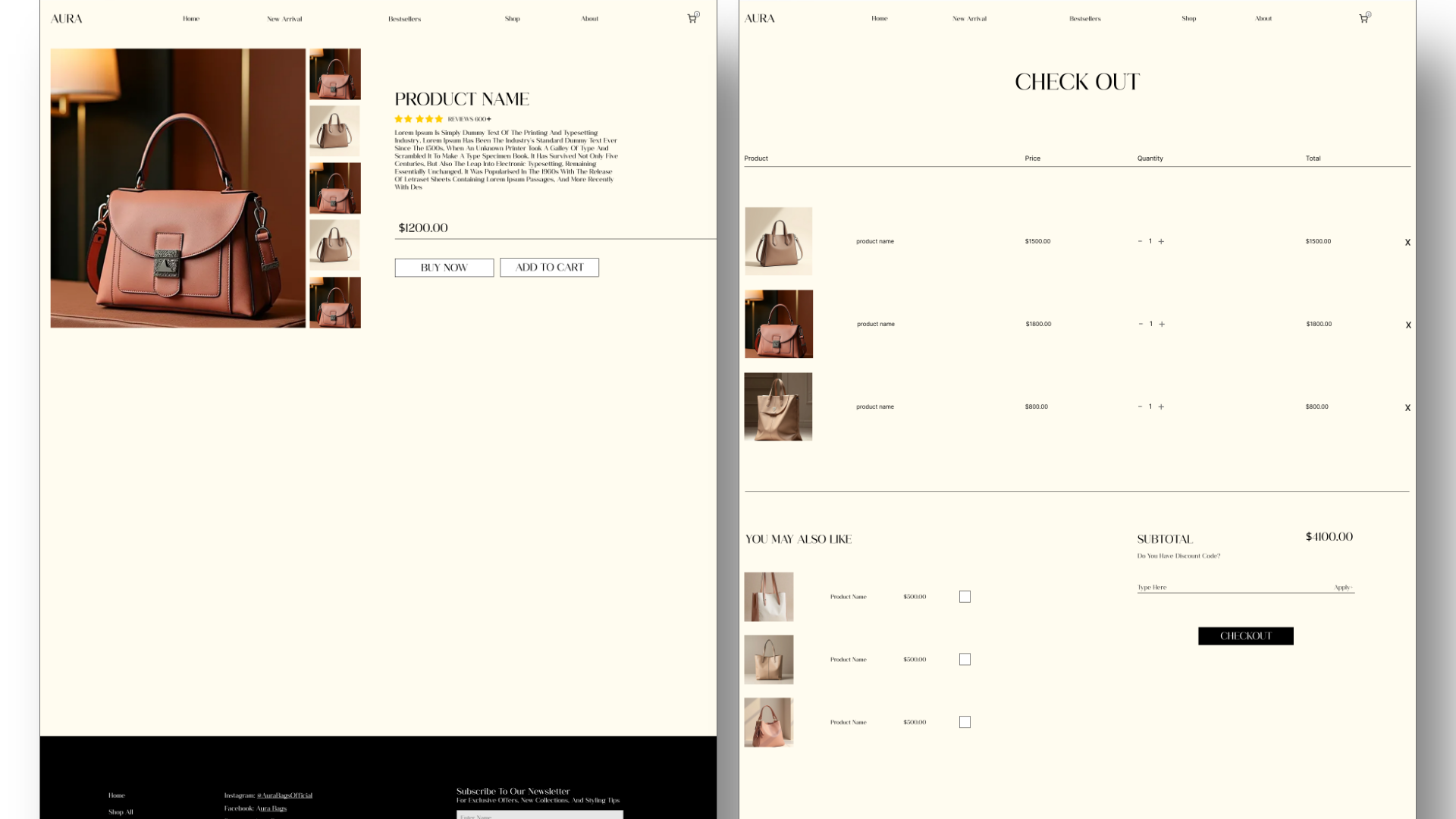 Luxury Women’s Bag Website UI Design – Figma Template by Abdul Asad on ...