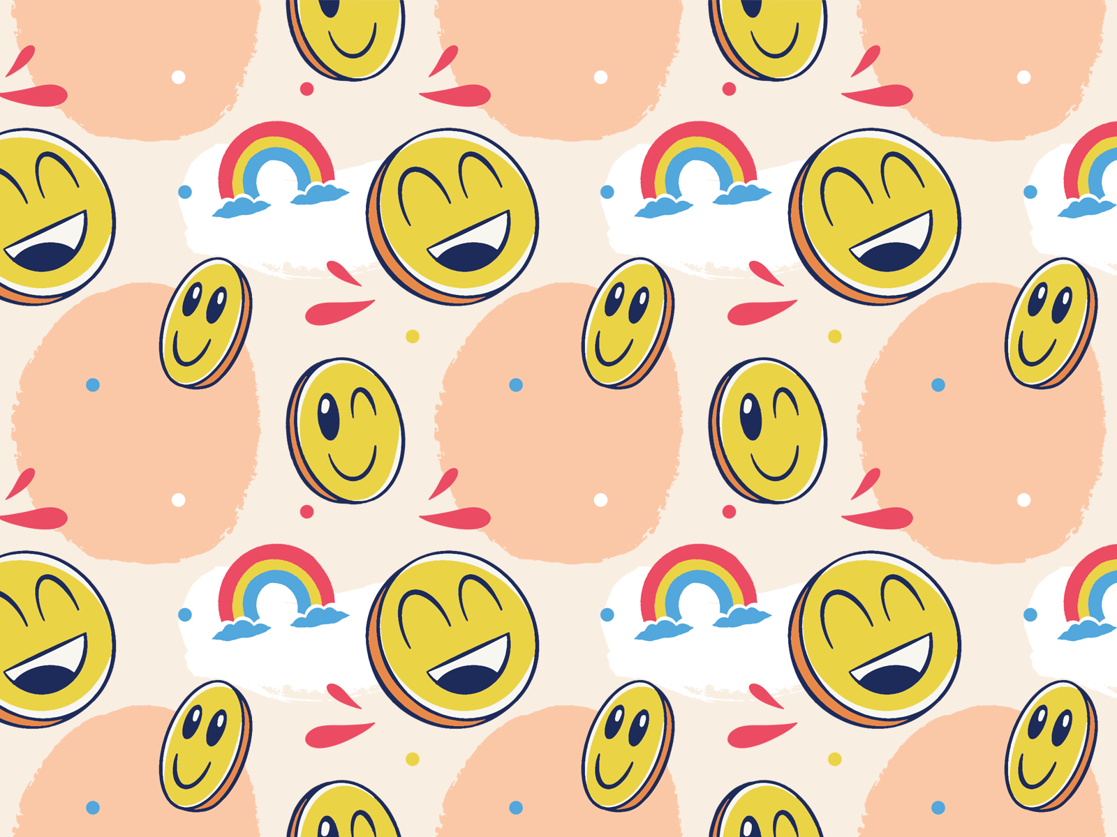 Be Happy Emoji Pattern by Ana on Dribbble