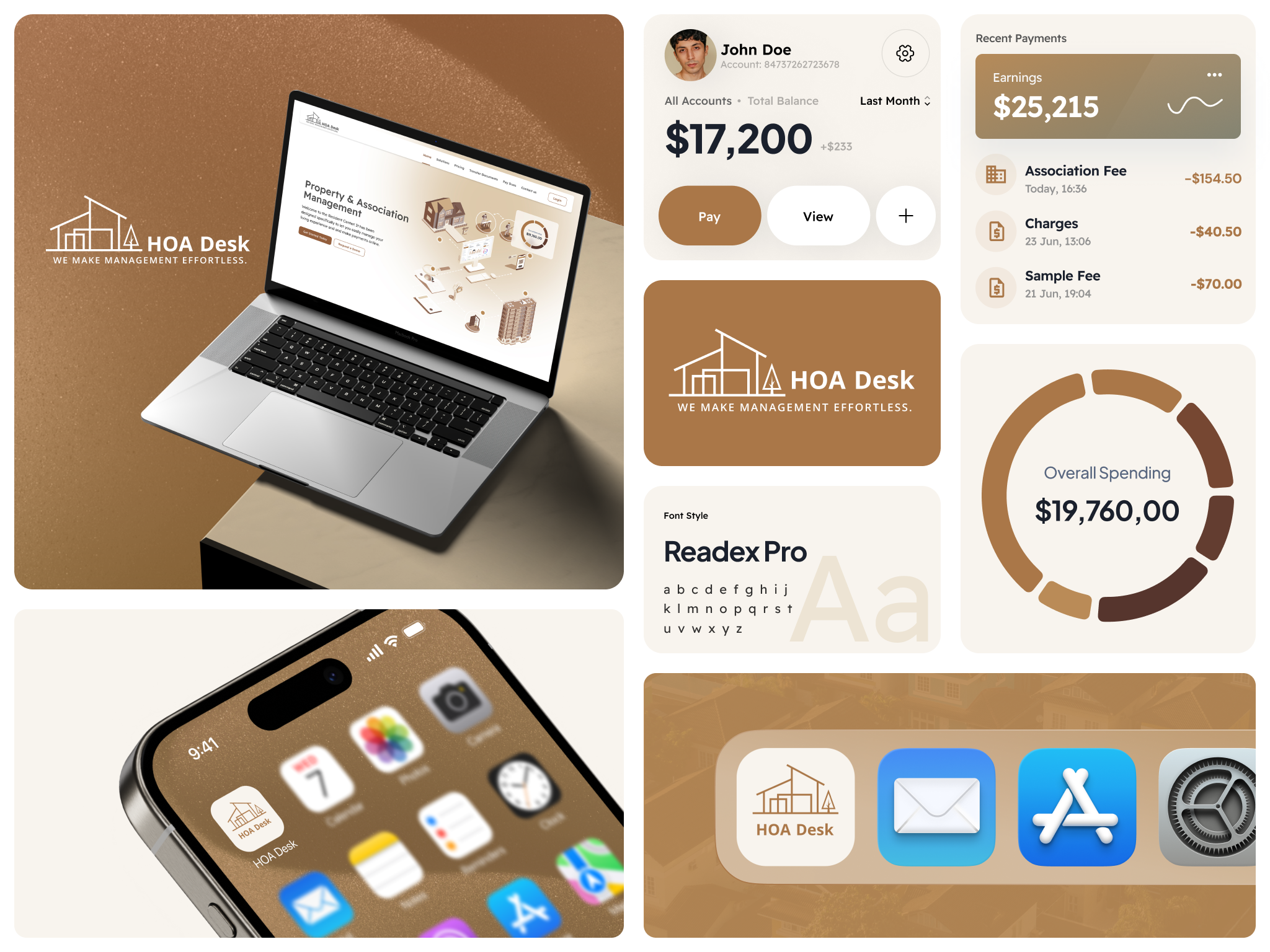 HOA Desk Branding Design by Riya Barua on Dribbble