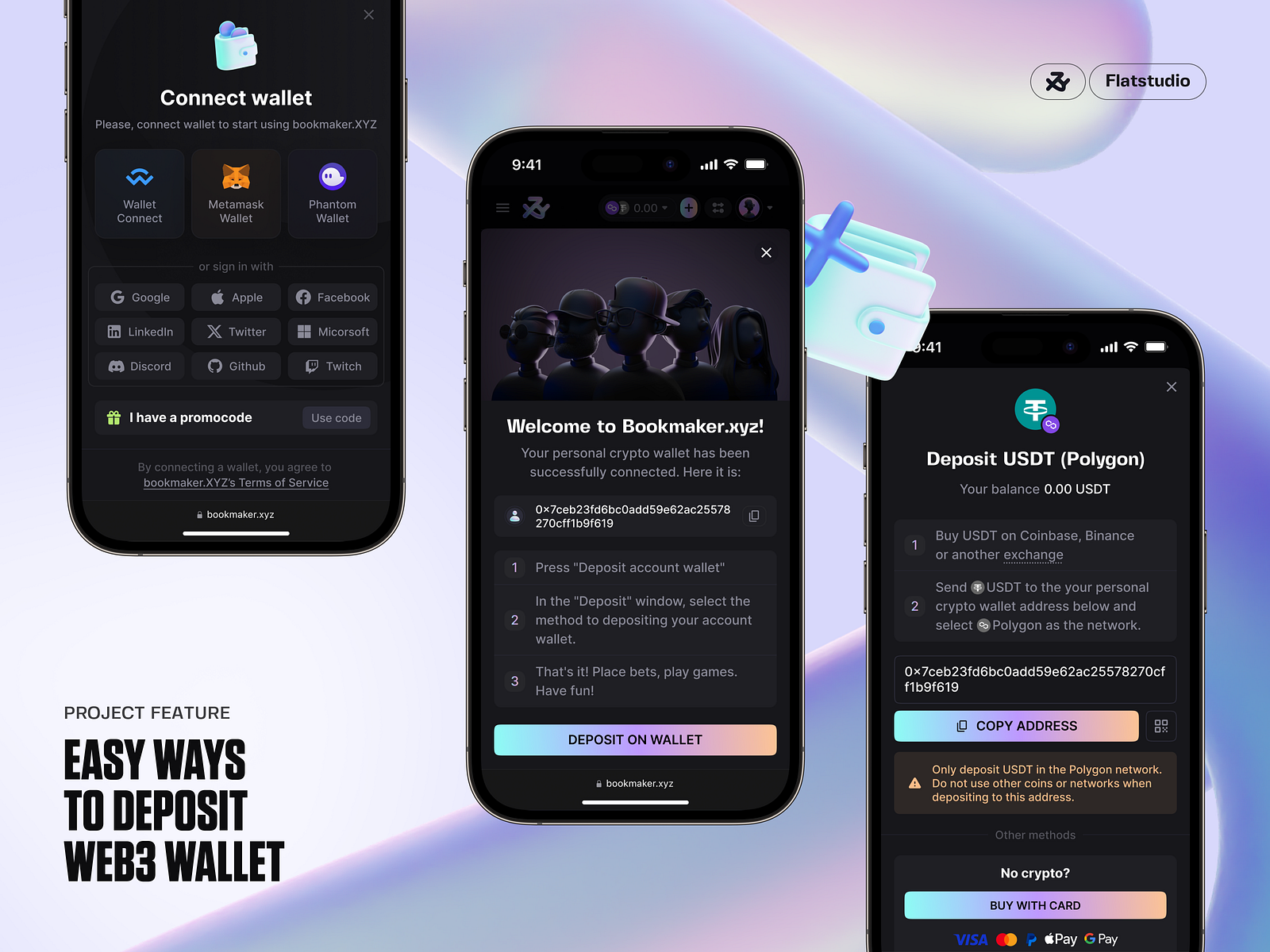 Bookmaker.xyz: Web3 & Web2 - Deposit by Flatstudio on Dribbble