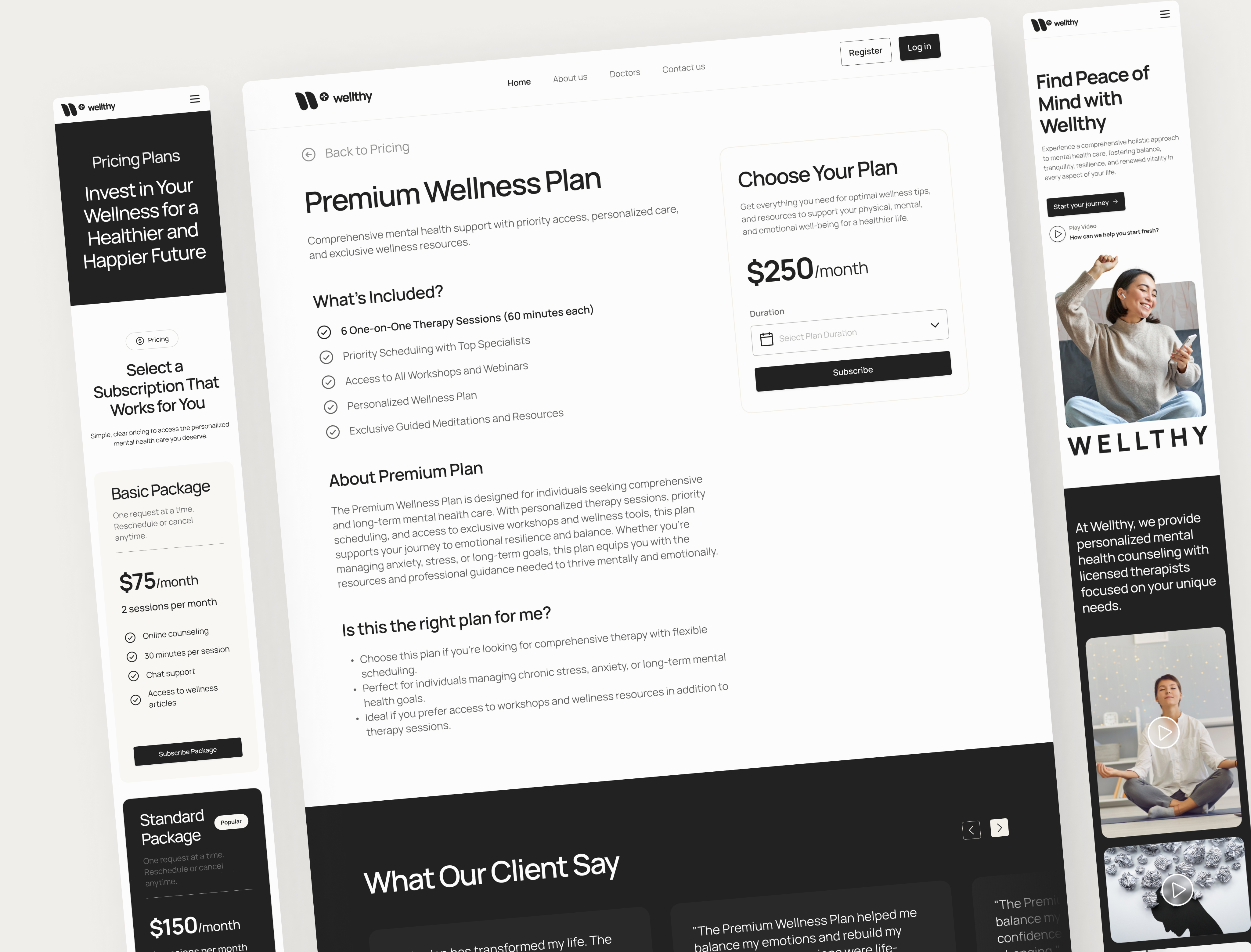 Wellthy – Mental Health Website UI Figma by Peterdraw Studio on Dribbble