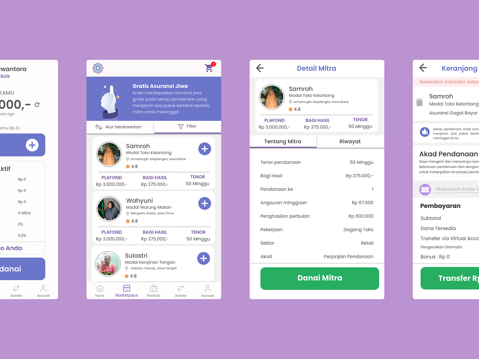 Microfinance App Redesign by Pandu Dewantara on Dribbble