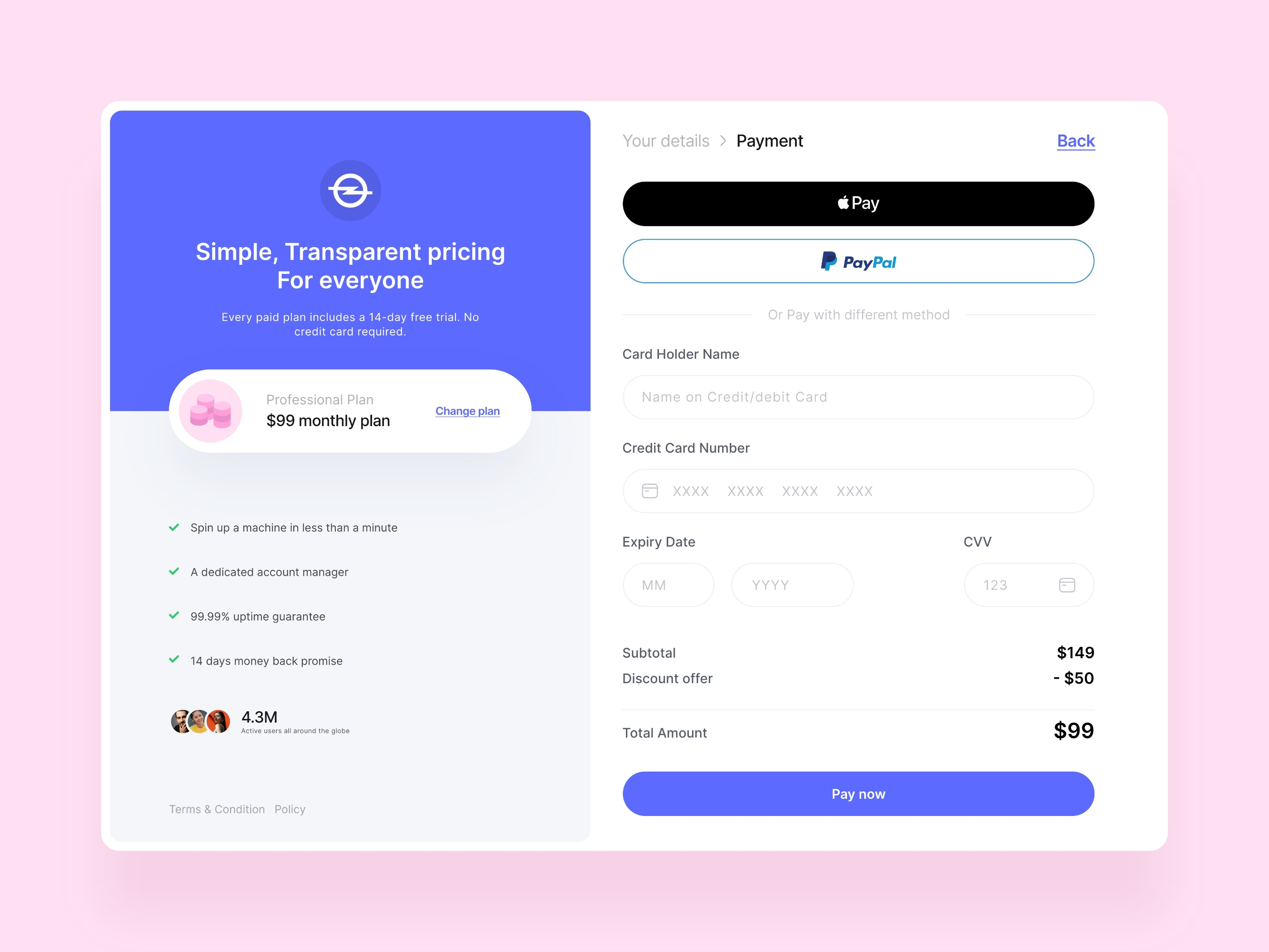 Payment page design by Basit A. khan 👋 on Dribbble