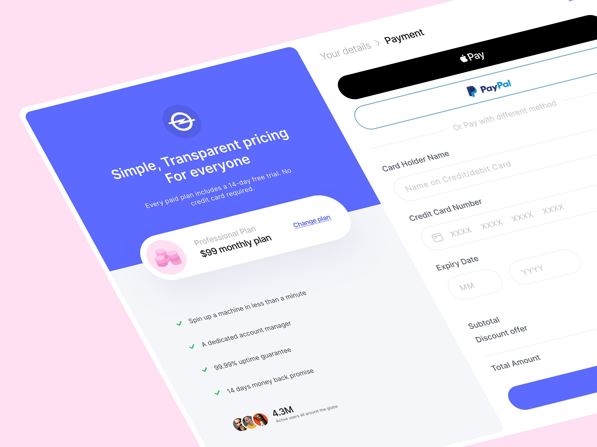 Payment page design by Basit A. khan 👋 on Dribbble