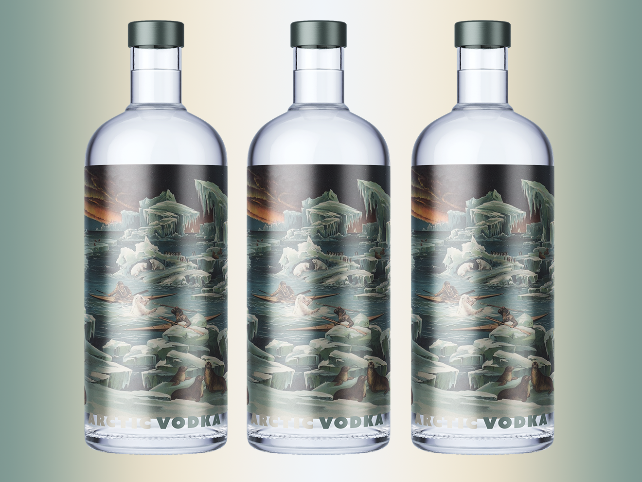 Arctic Vodka Label Design by Pine Watt on Dribbble