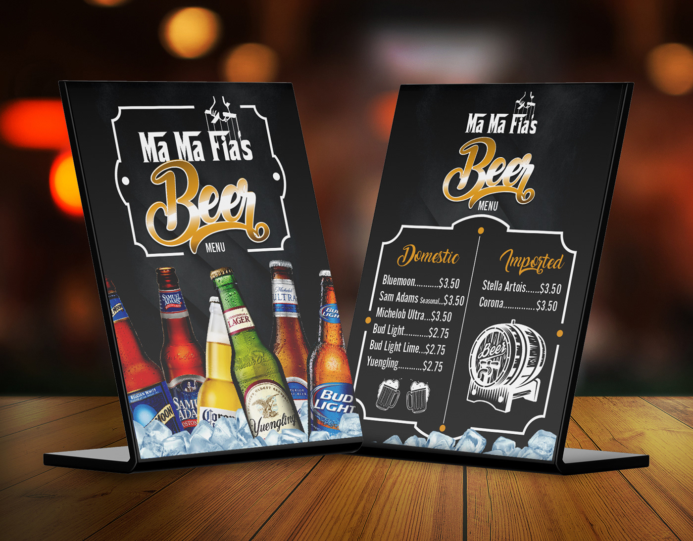 The updated Ma Ma Fia’s menu by Chris Lee on Dribbble