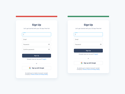 Sign-up Forms: password confirmation by Dmitry Sergushkin on Dribbble
