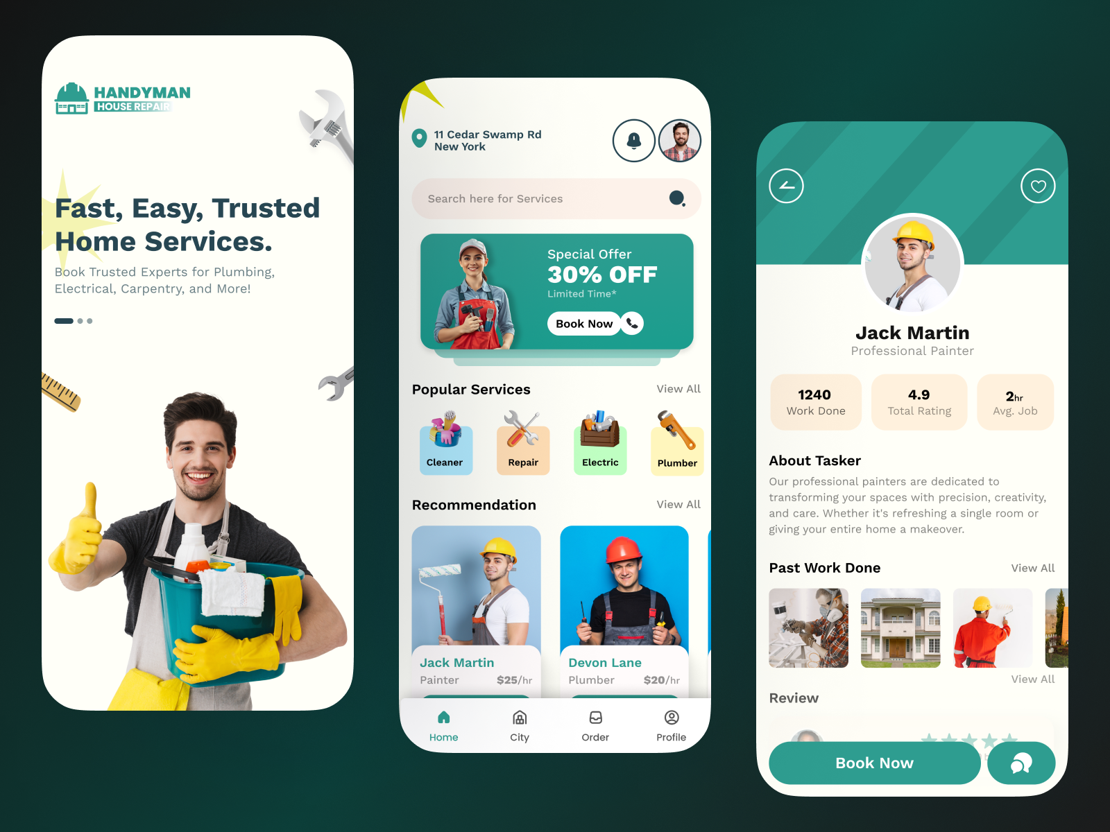 Handyman Service App UI/UX Design by Excellent Webworld on Dribbble