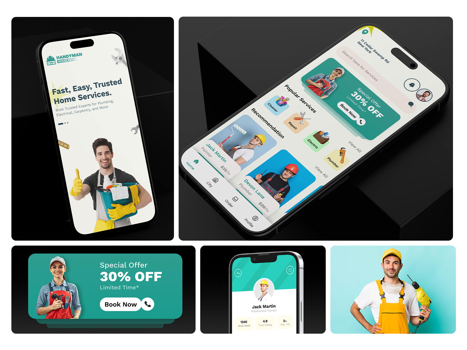 Handyman Service App UI/UX Design by Excellent Webworld on Dribbble