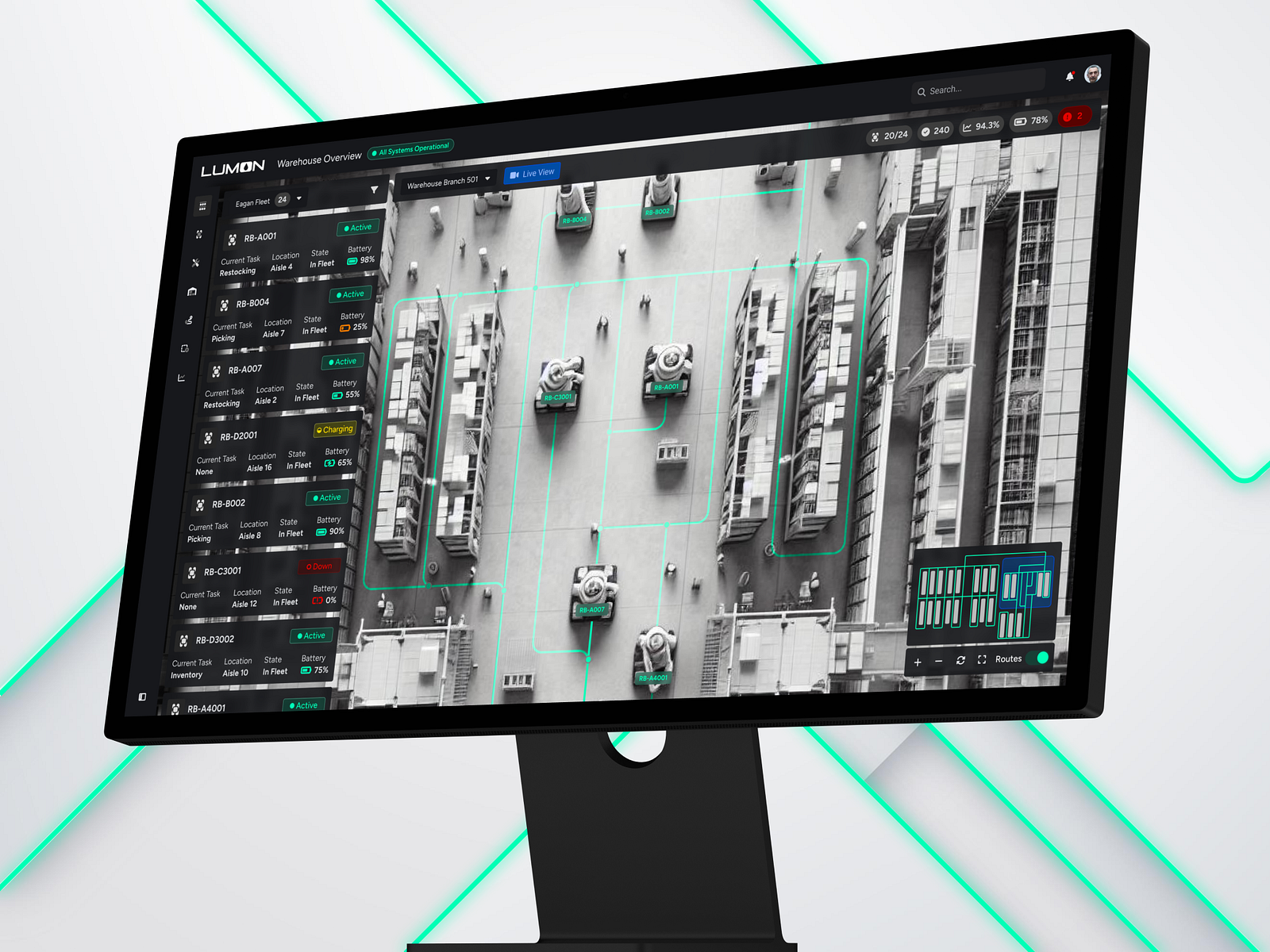 Warehouse Robotics App by Benni Mettler on Dribbble