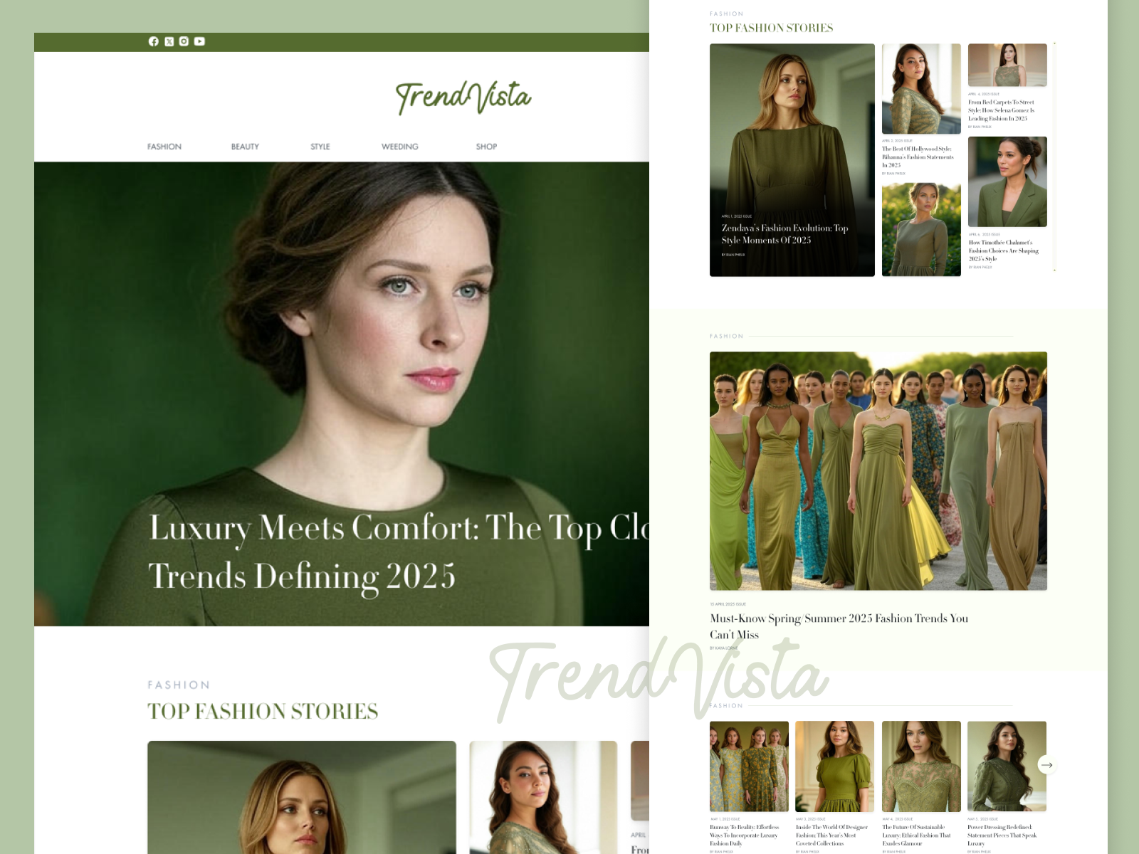 Luxury Fashion Blog Website UI – Stylish & Engaging Design by Foyjur ...