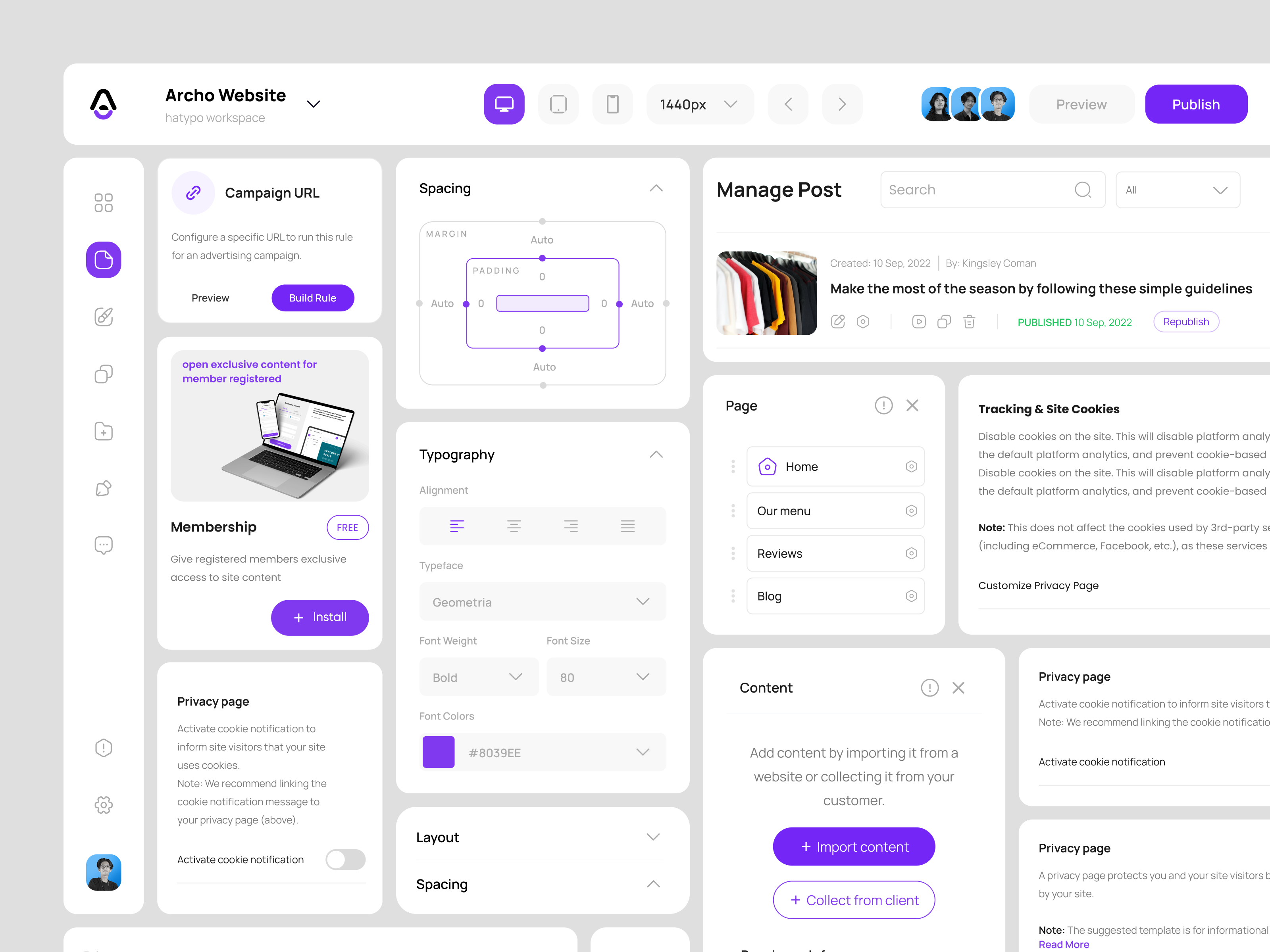 Avoweb - Website Builder UI Component by Adhitya Putra for Hatypo ...