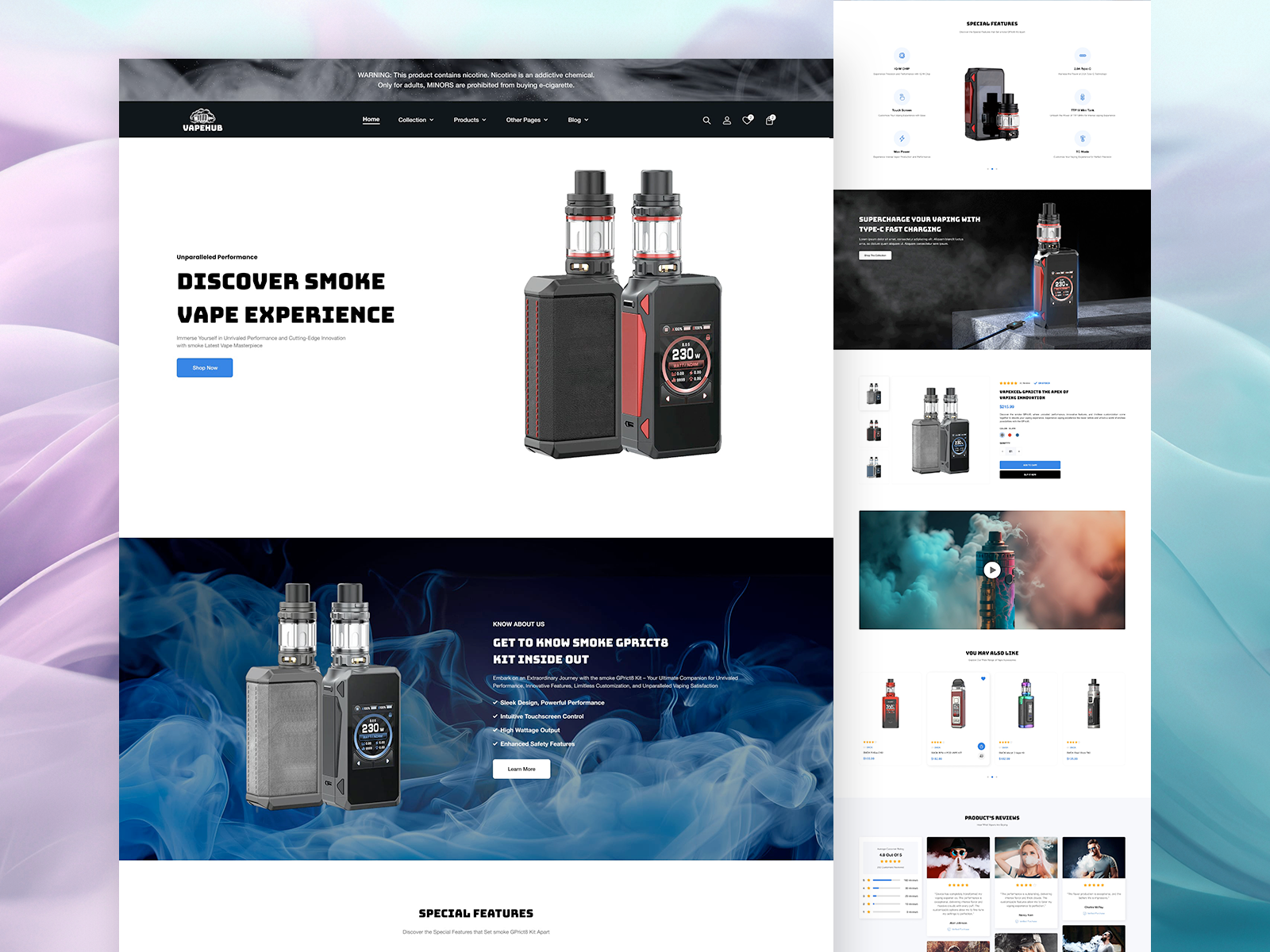 Vapohub - Vape & E-Liquid Shop WordPress Theme by Rising Bamboo on Dribbble