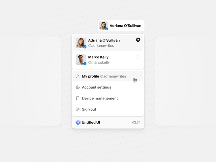 Account dropdown — Untitled UI by Jordan Hughes® on Dribbble
