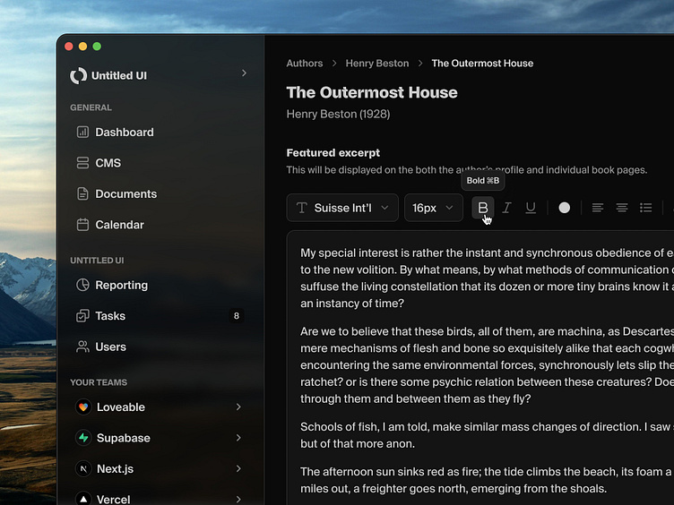 Text editor — Untitled UI by Jordan Hughes® on Dribbble