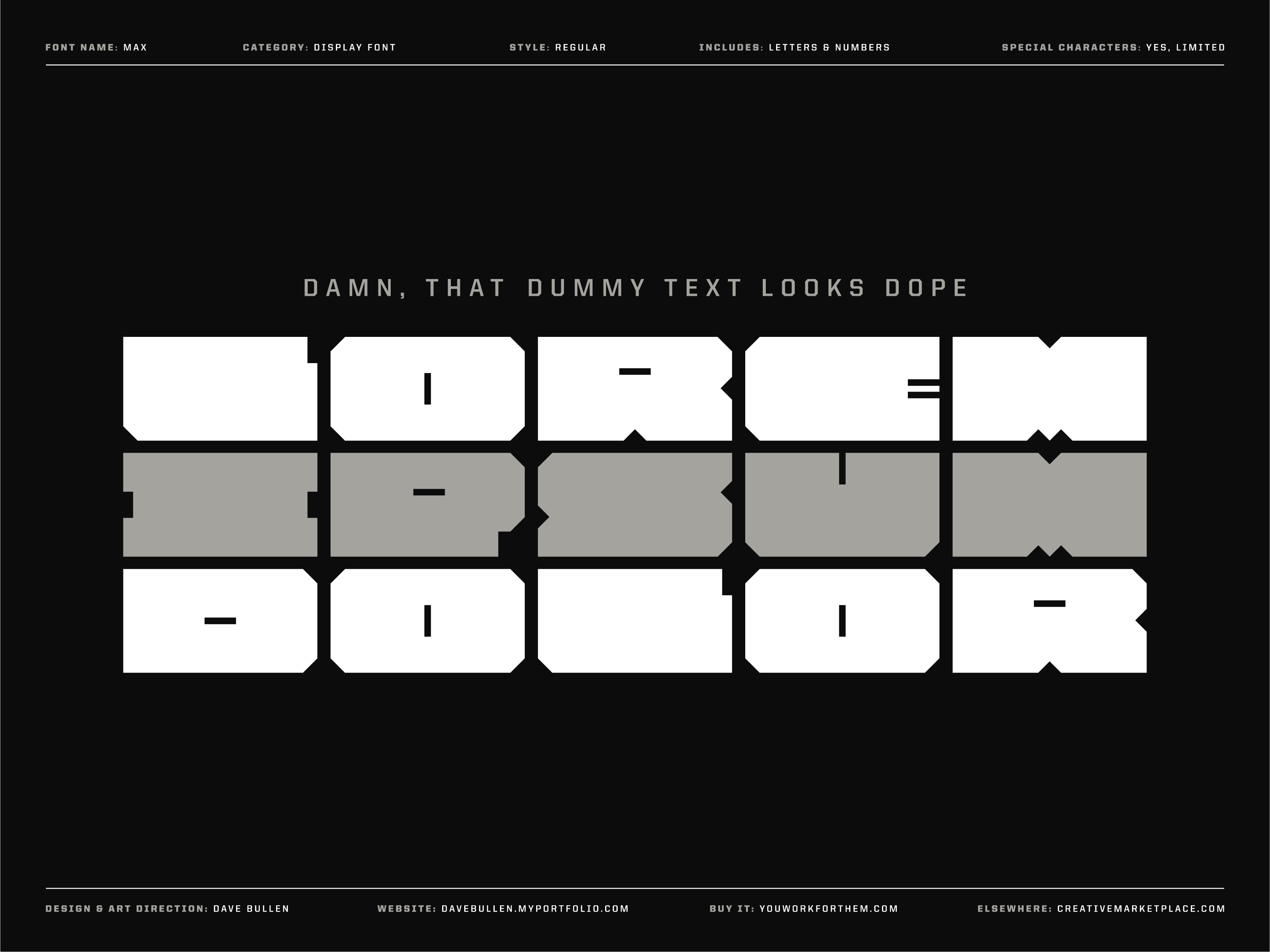 MAX - A new font by Dave Bullen by Dave Bullen on Dribbble