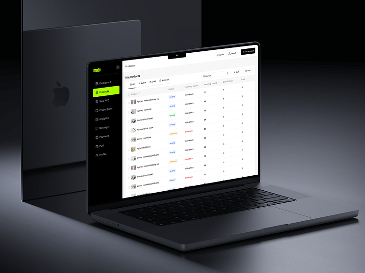 Made - Product Management dashboard | UI UX Design by Shahid Miah UI UX ...