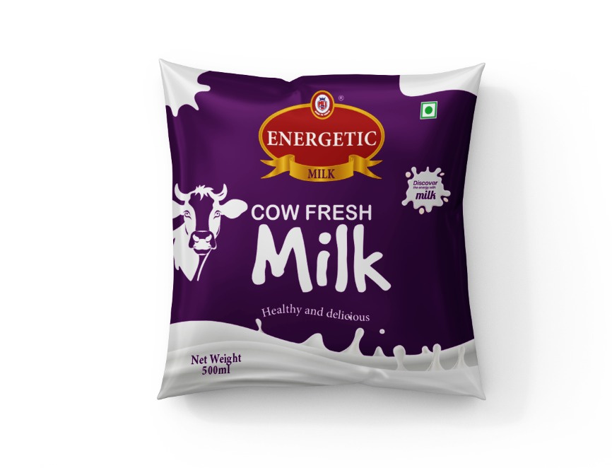 Energetic Cow Milk Pouch Design by eCare Packaging on Dribbble