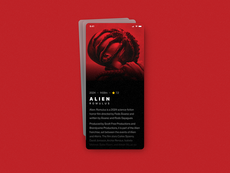 Alien Romulus - UI Mobile Concept by Cyusa Amour on Dribbble