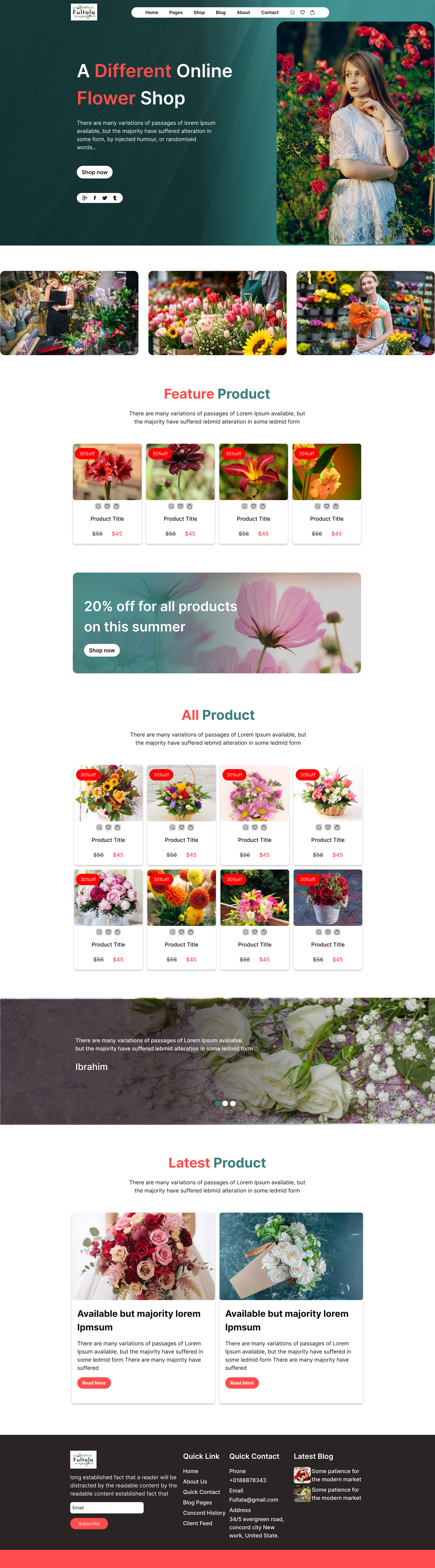 Flower Shop E Commerce Website designs, themes, templates and ...