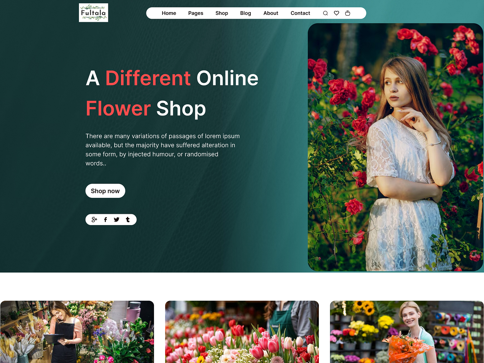 Flower shop e-commerce website by ASMA- UL- HOSNA on Dribbble