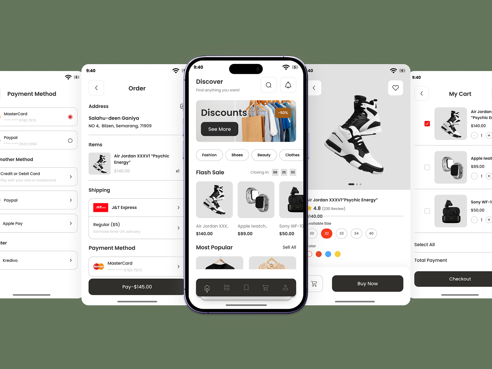 E-Commerce App UI Design by Saga_UI on Dribbble