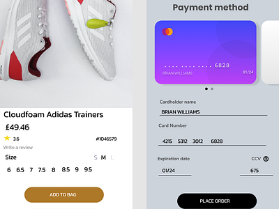 Credit Card Check out form by Anthony on Dribbble