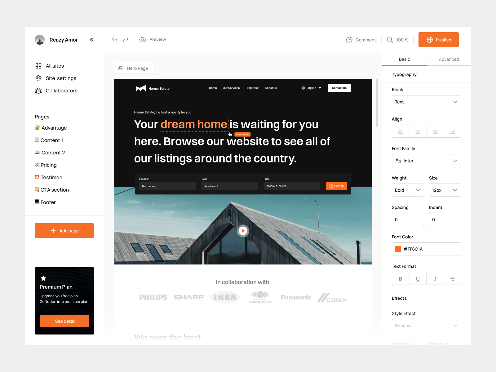 GoNotion - Web Builder Dashboard | No Code Website Dashboard by Razaan ...