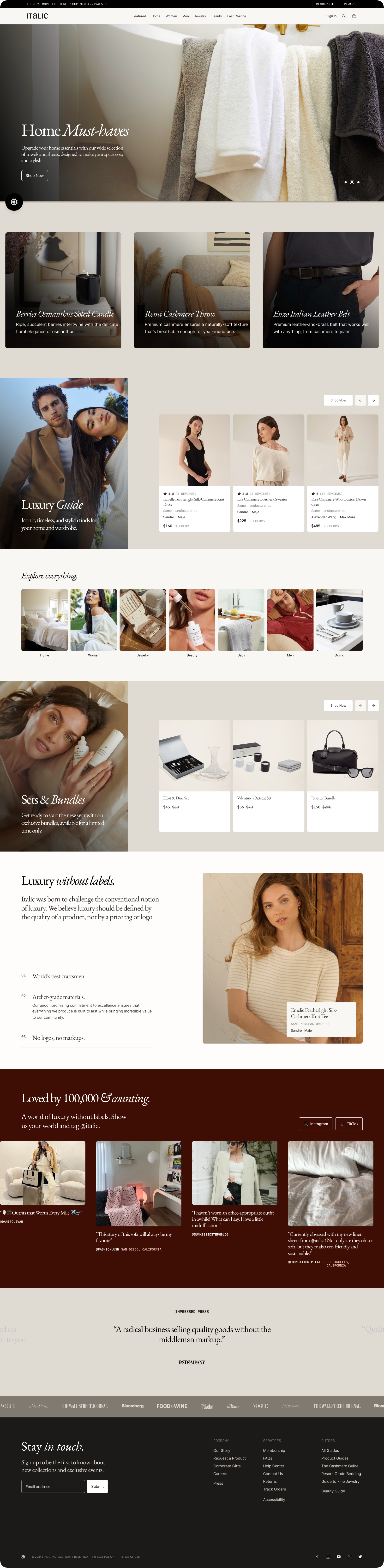 Minimalist Luxury E-commerce Website UI Design Concept by Poligonus Studio on Dribbble