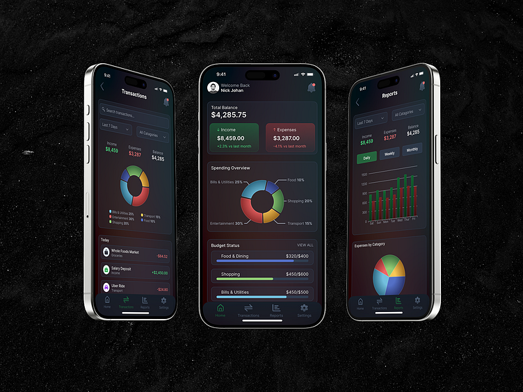 Expense Tracker App UI Design by Zawhar Raad on Dribbble