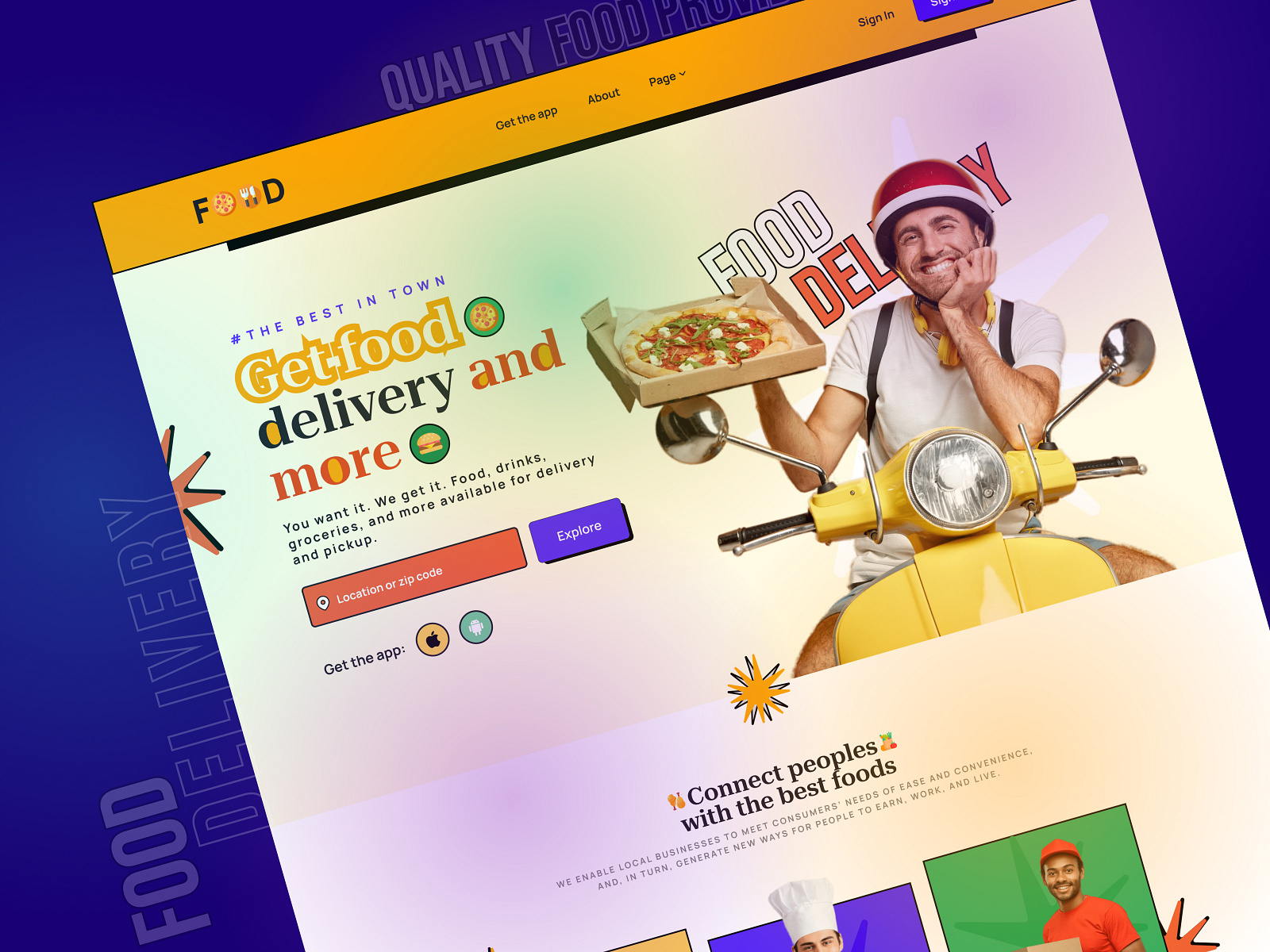 Food Delivery Landing Page! by robiulalam6🏅 on Dribbble