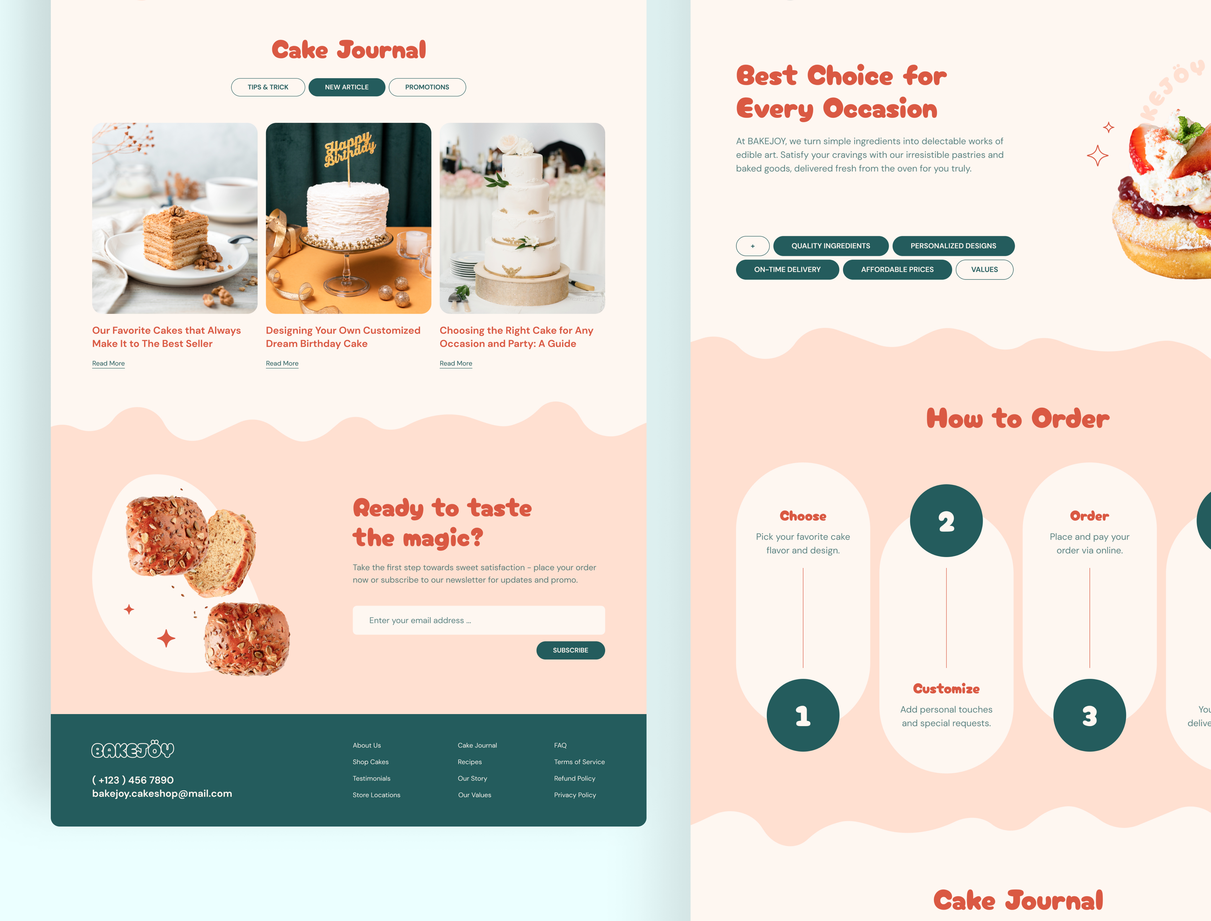 BakeJoy – Cake Shop Landing Page Figma by Ahmad S. Afandi for Peterdraw ...