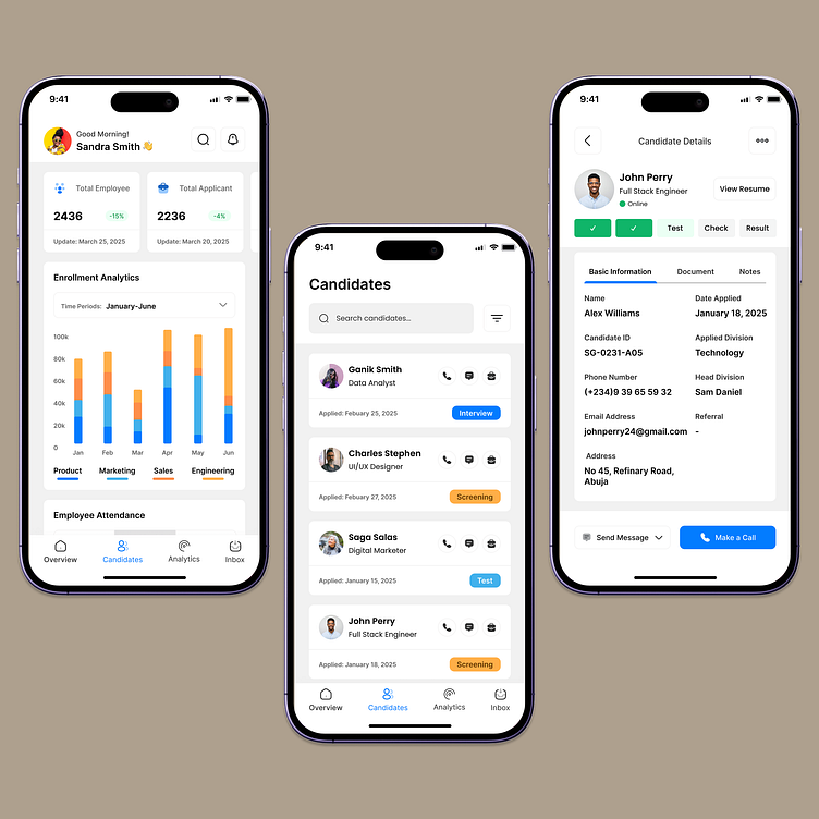 HR Management UI Design by Saga_UI on Dribbble