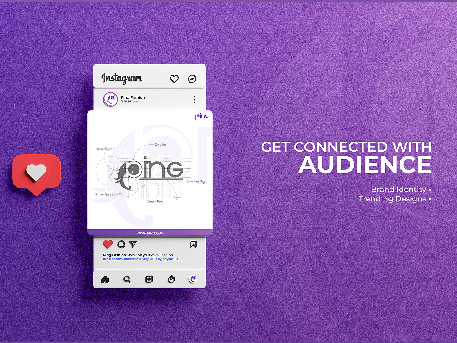 PING Official Logo Design by Anuja Dampriya on Dribbble