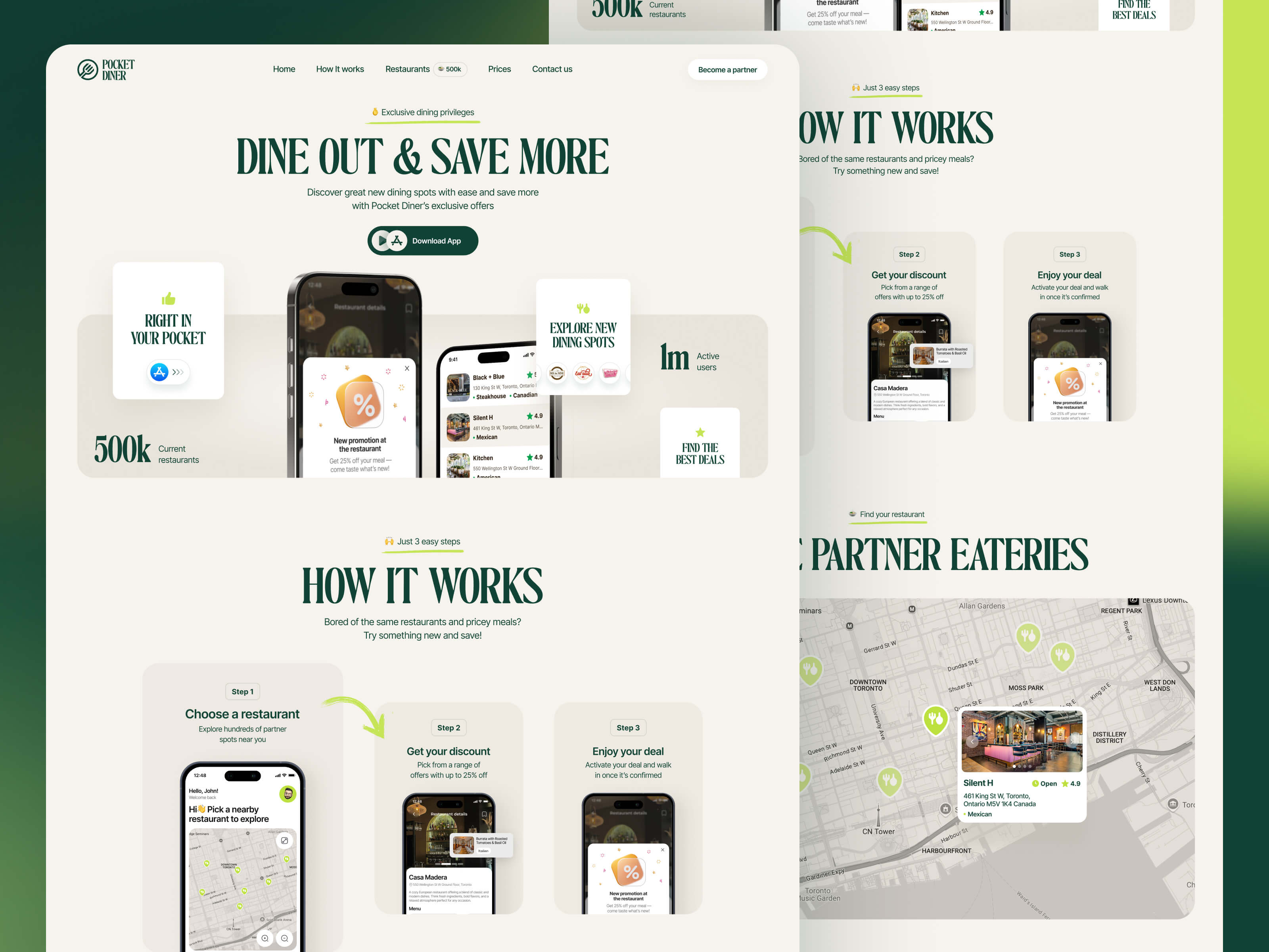Restaurant Landing Page Restaurant App Design Foodtech Design by ...