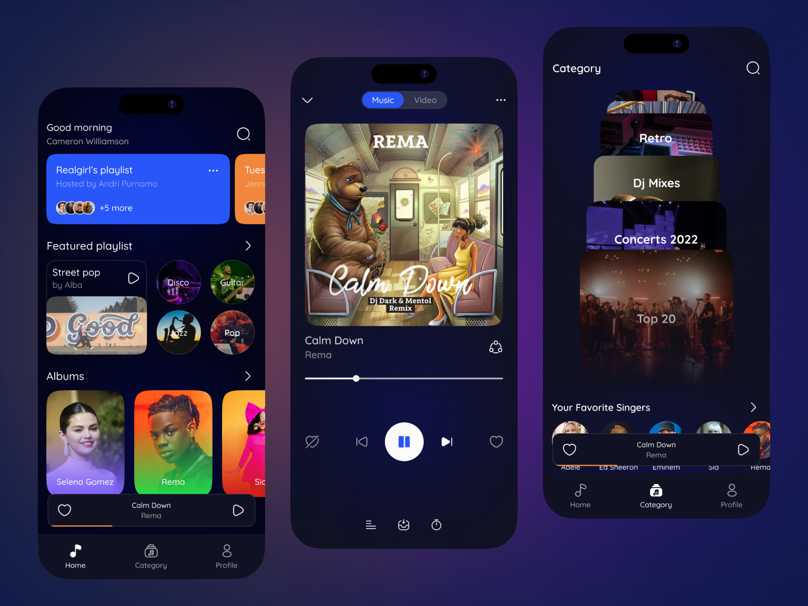 Museme - Audio streaming provider app design by Exadot Design Studio on Dribbble