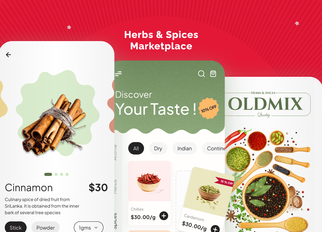 🌿 Herbs & Spices Marketplace – UI/UX Design by Kyodai on Dribbble